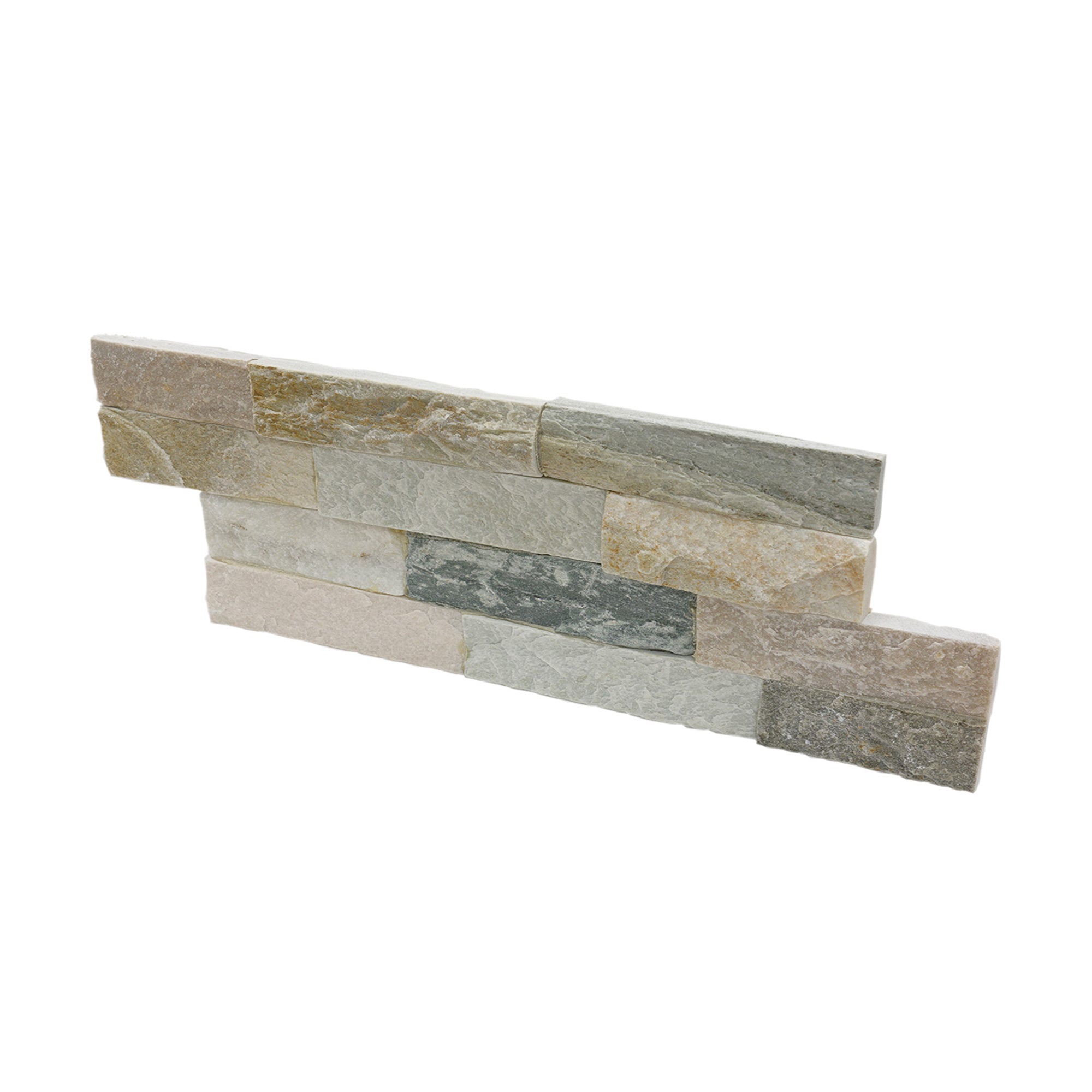 Oyster Natural Quartzite 40 x 15cm Split face Cladding Sheet – Lite Stone